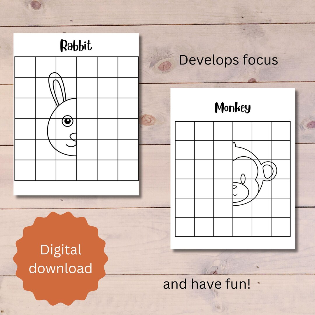 Symmetry Drawing Practice Sheets, Learn How to Draw While Developing ...