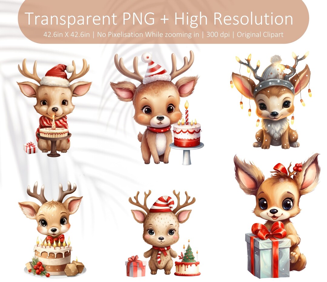 Reindeer First Christmas Clipart Bundle, Digital Clipart, Halloween ...