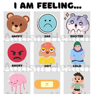 Emotions Visual Aid for Kids With Autism or ADHD - Etsy