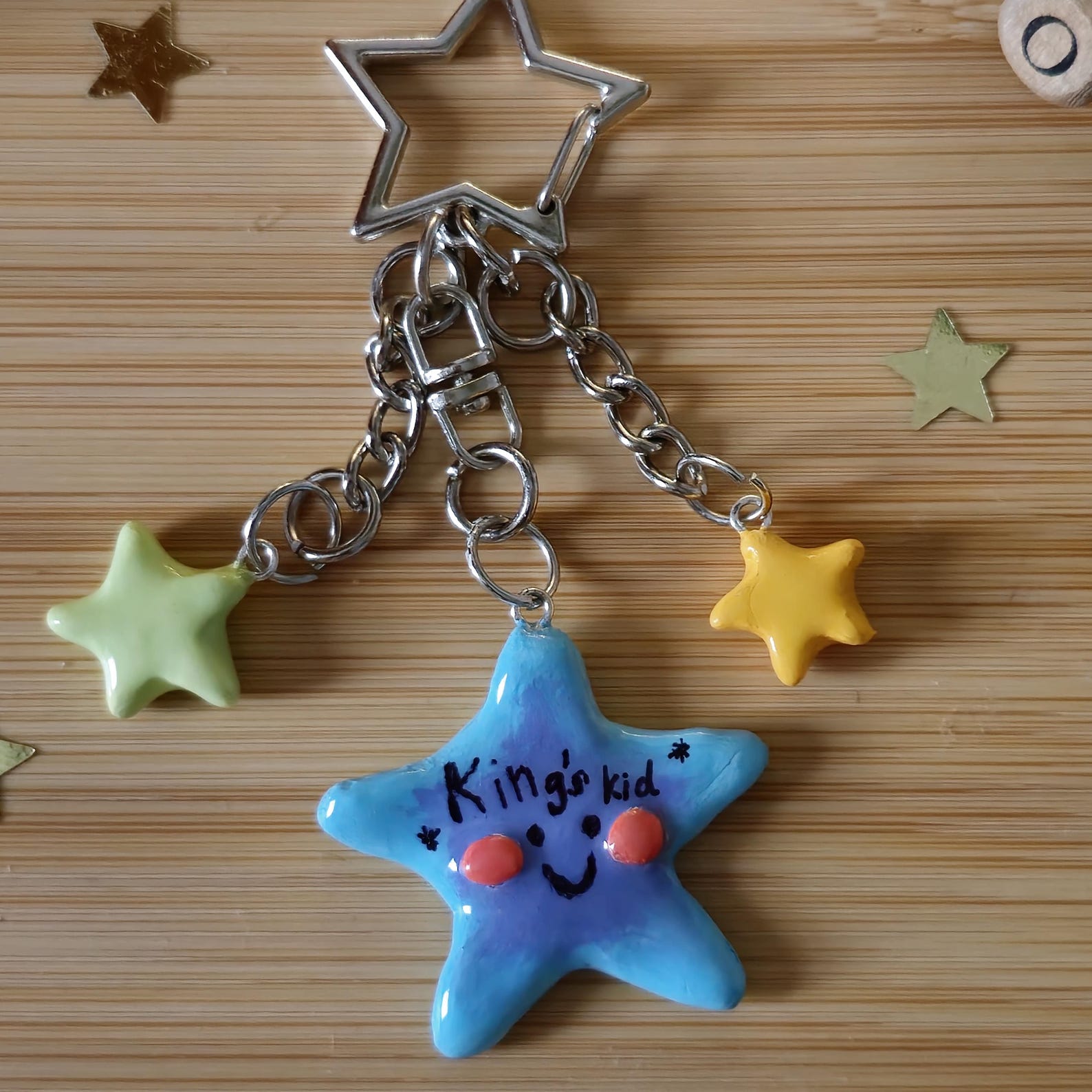 Christian Clay Charm Faith Keychain | "king's Kid" Keychain | Polymer ...