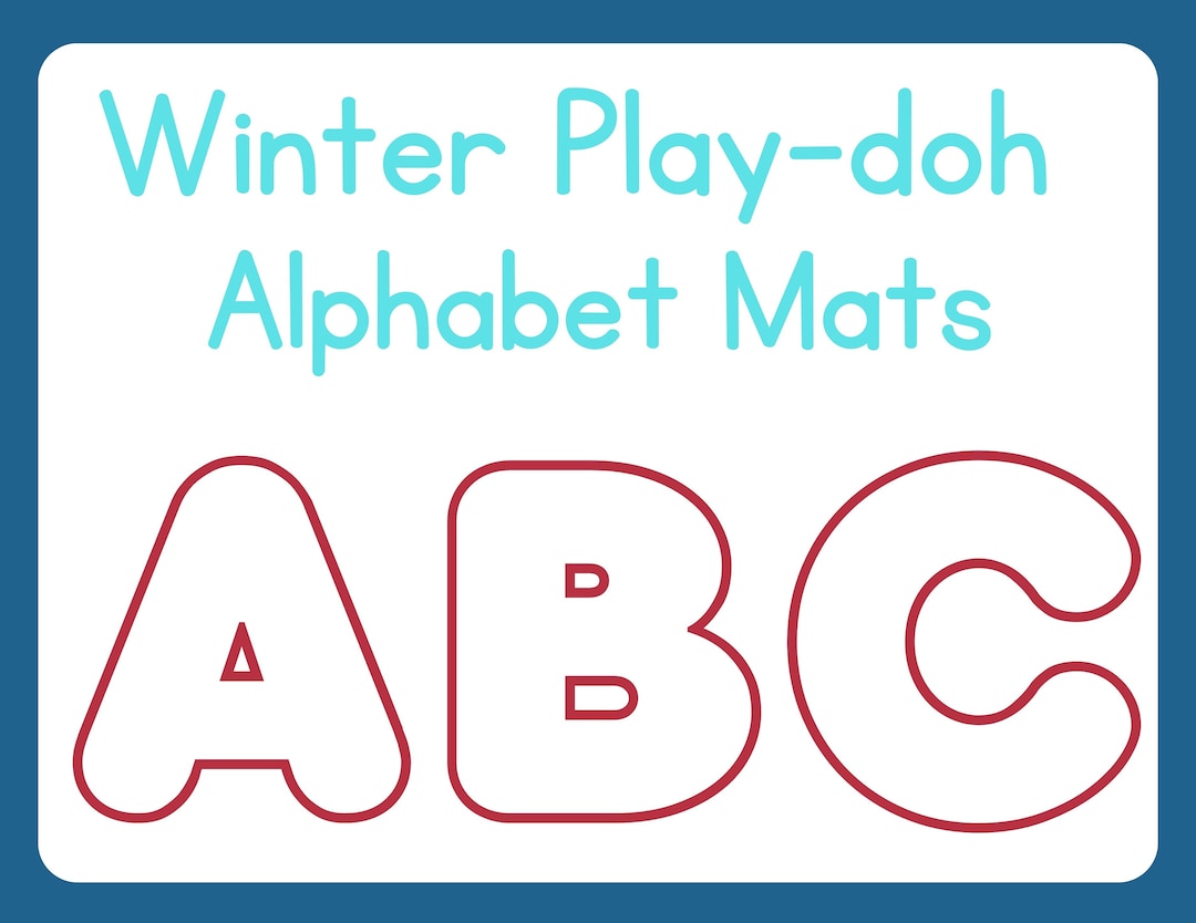 Winter Play-doh Alphabet Mats - Etsy