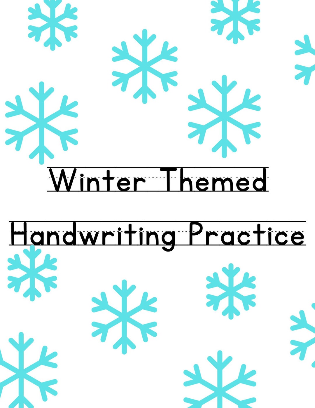 Winter Themed Handwriting Practice - Etsy