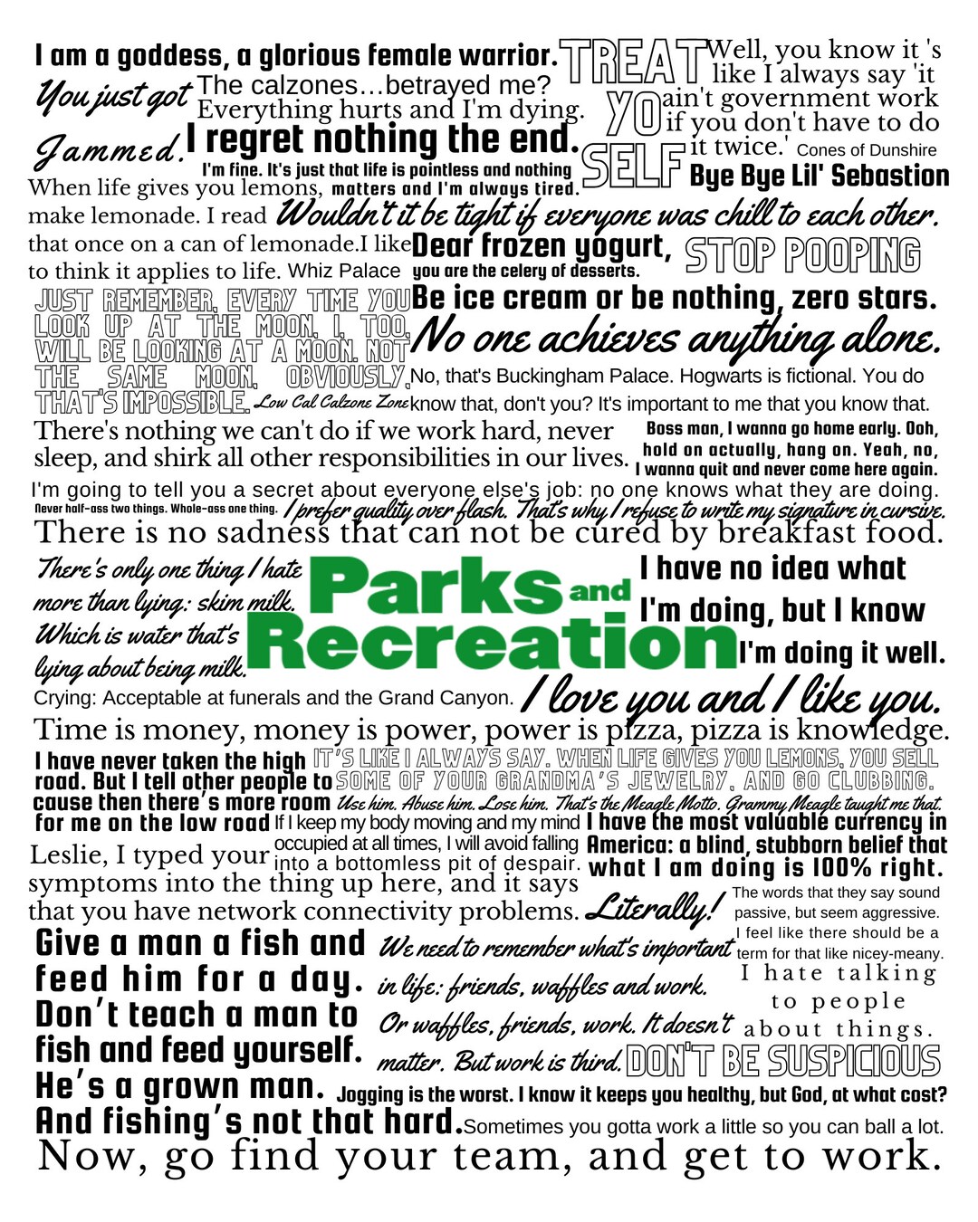 Parks and Recreation Quotes - Etsy
