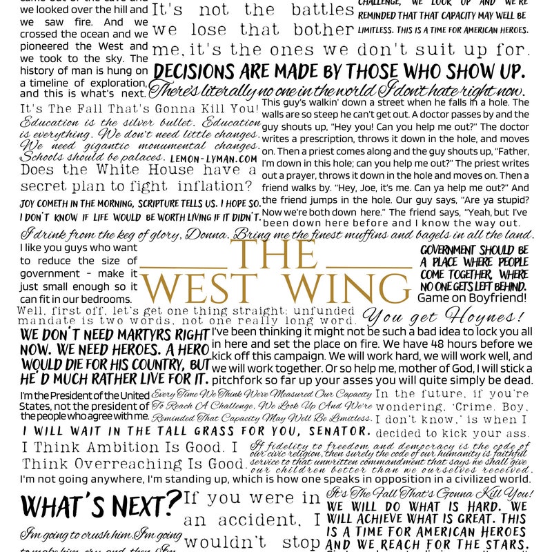 The West Wing - Etsy
