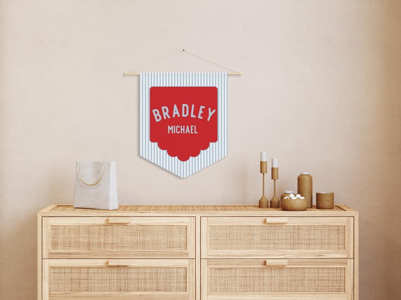 Red and Blue Boy Room Decor Red and Blue Name Sign Boy Boutique Decor ...