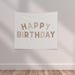 Birthday Banner Neutral Birthday Decor Beige Happy Birthday Sign Beige ...