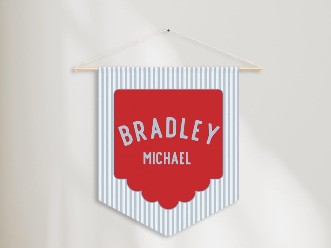 Red and Blue Boy Room Decor Red and Blue Name Sign Boy Boutique Decor ...