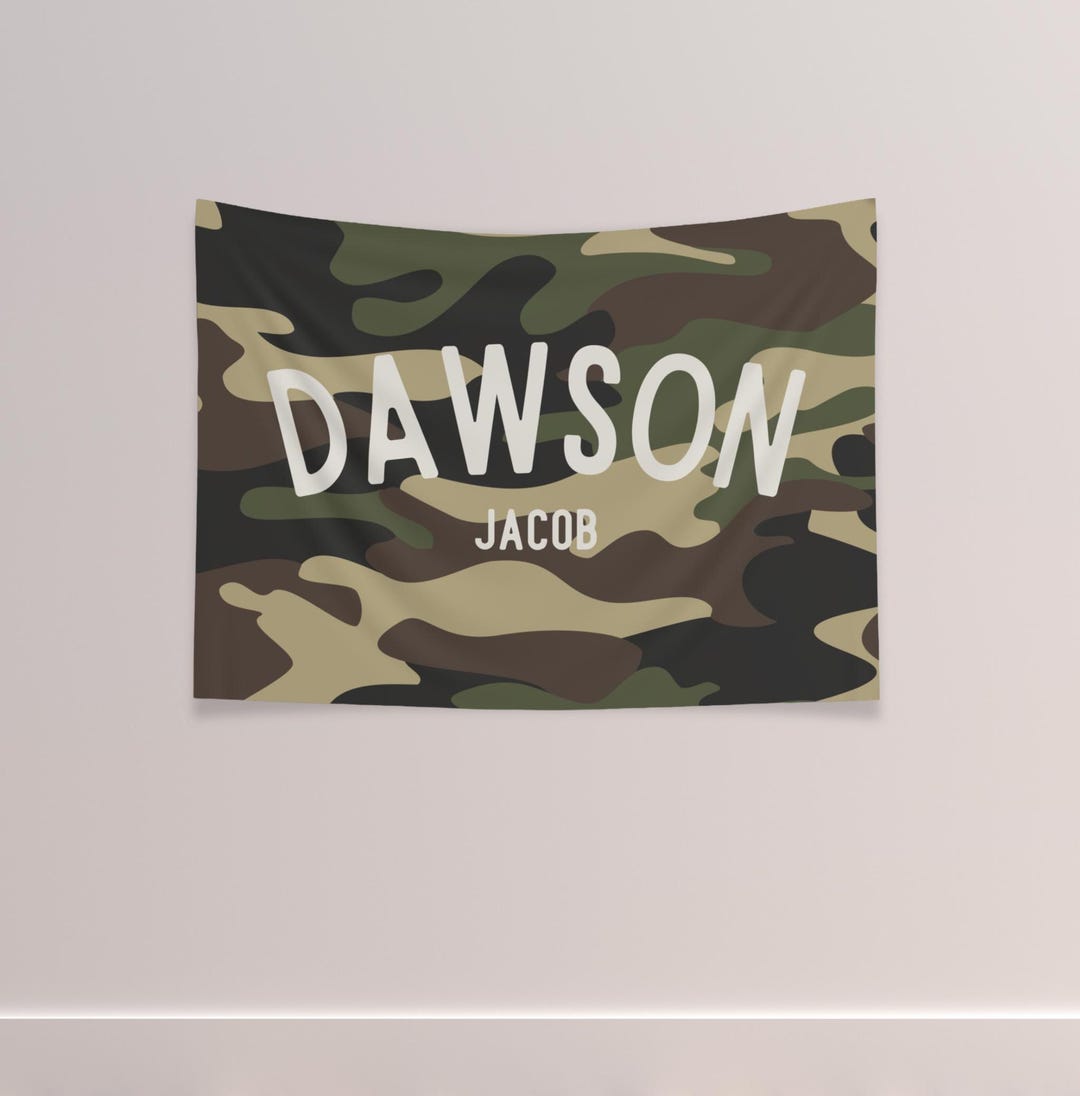 Camo Name Banner Camo Name Sign Boy Nursery Name Sign Custom Name Sign ...