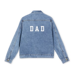 Dad Jean Jacket Men's Denim Jacket New Dad Gift Pregnancy Announcement ...