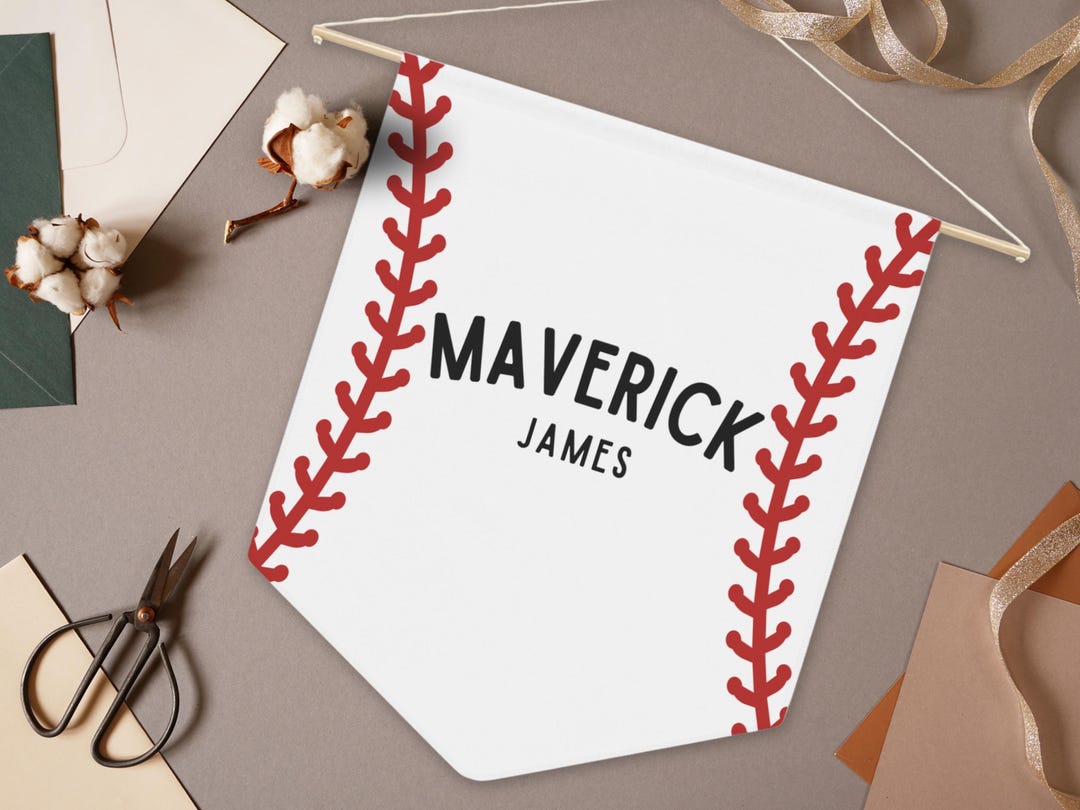 Baseball Name Banner Custom Boy Name Sign Nursery Name Sign Boy Name ...