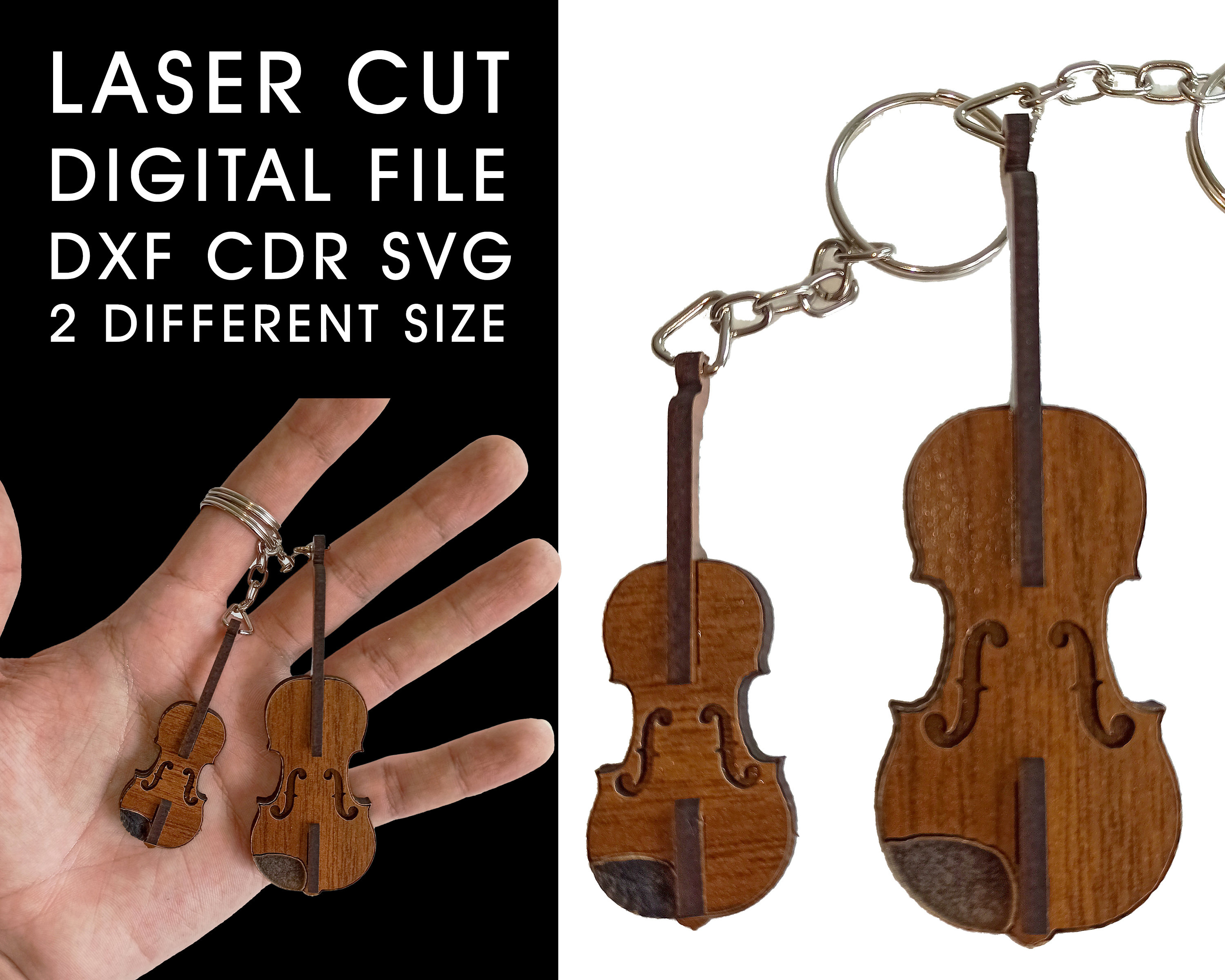 Violin Keychain Digital File, Small Violin Ornament, Mini Violin Cut ...