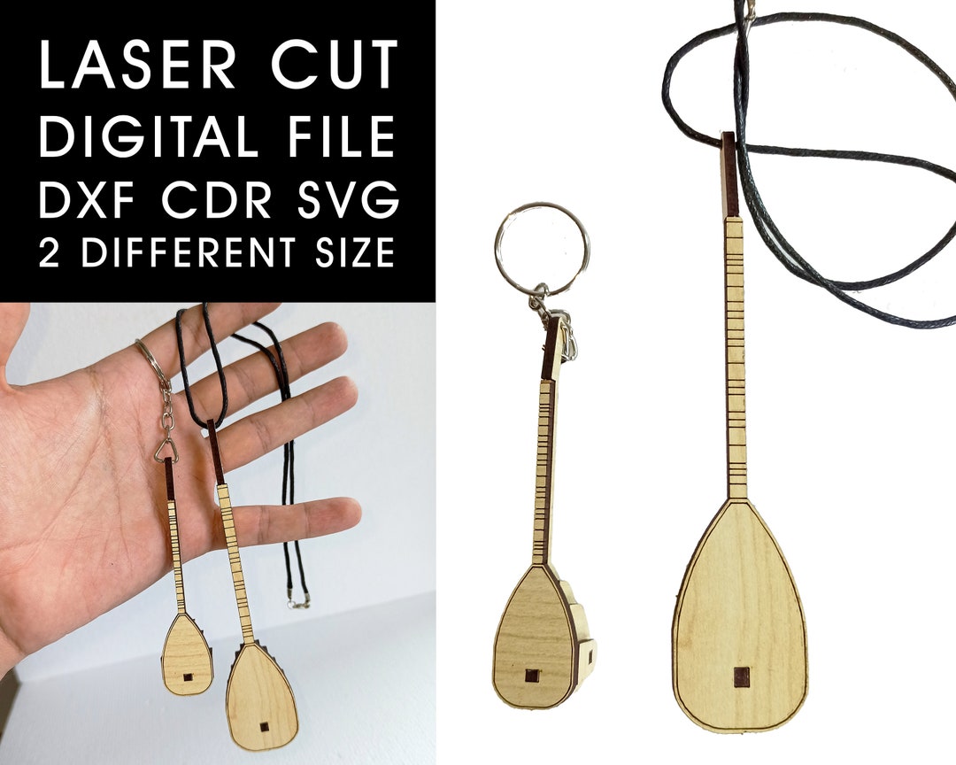Baglama Keychain Digital File, Small Baglama Instrument, Wooden ...