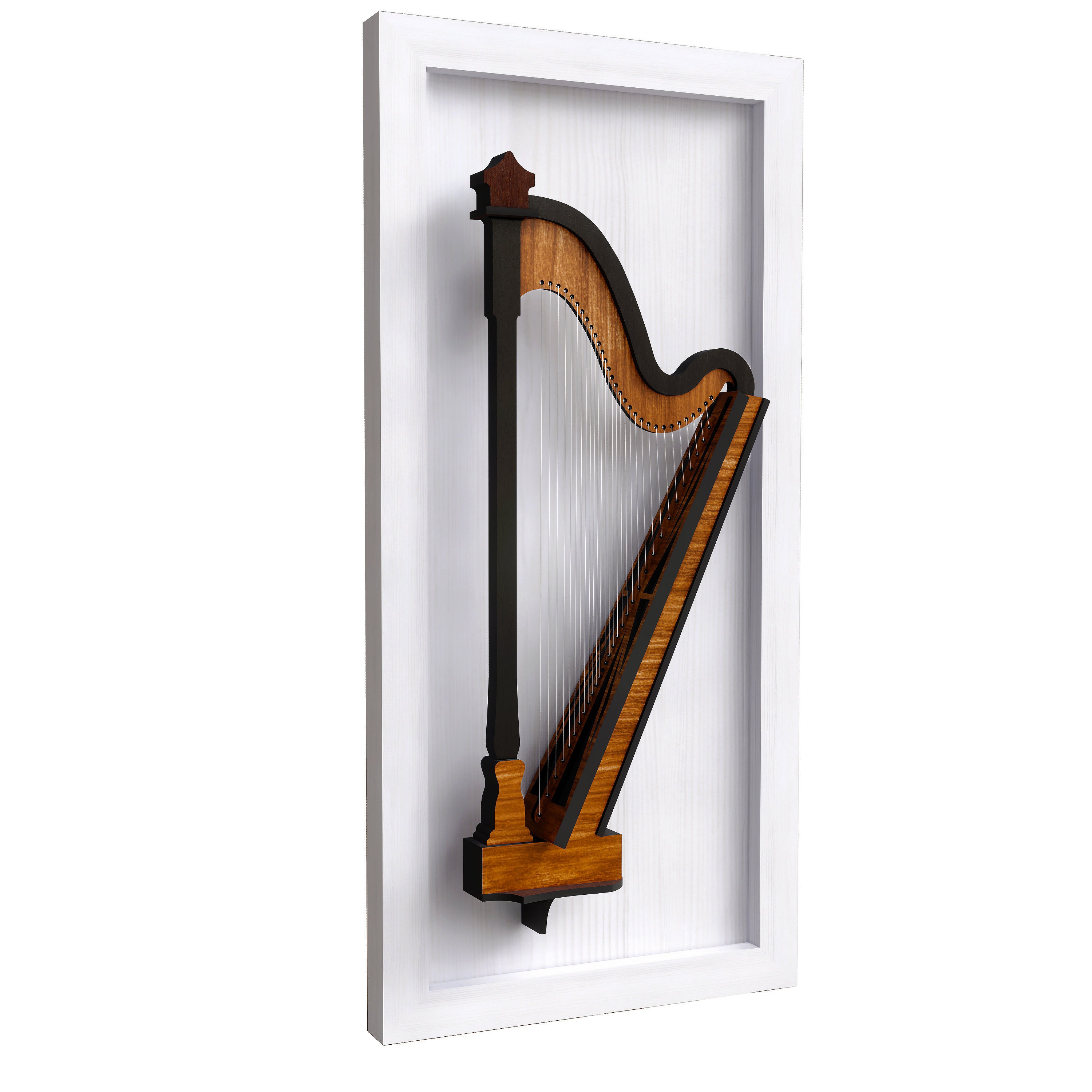 Harp Instrument Model, Harp Digital File, Harp Laser Cut, Kithara Gift ...