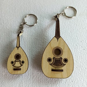 Oud Keychain Digital File, Small Oud Craft, Wooden Laser Cut, Miniature ...