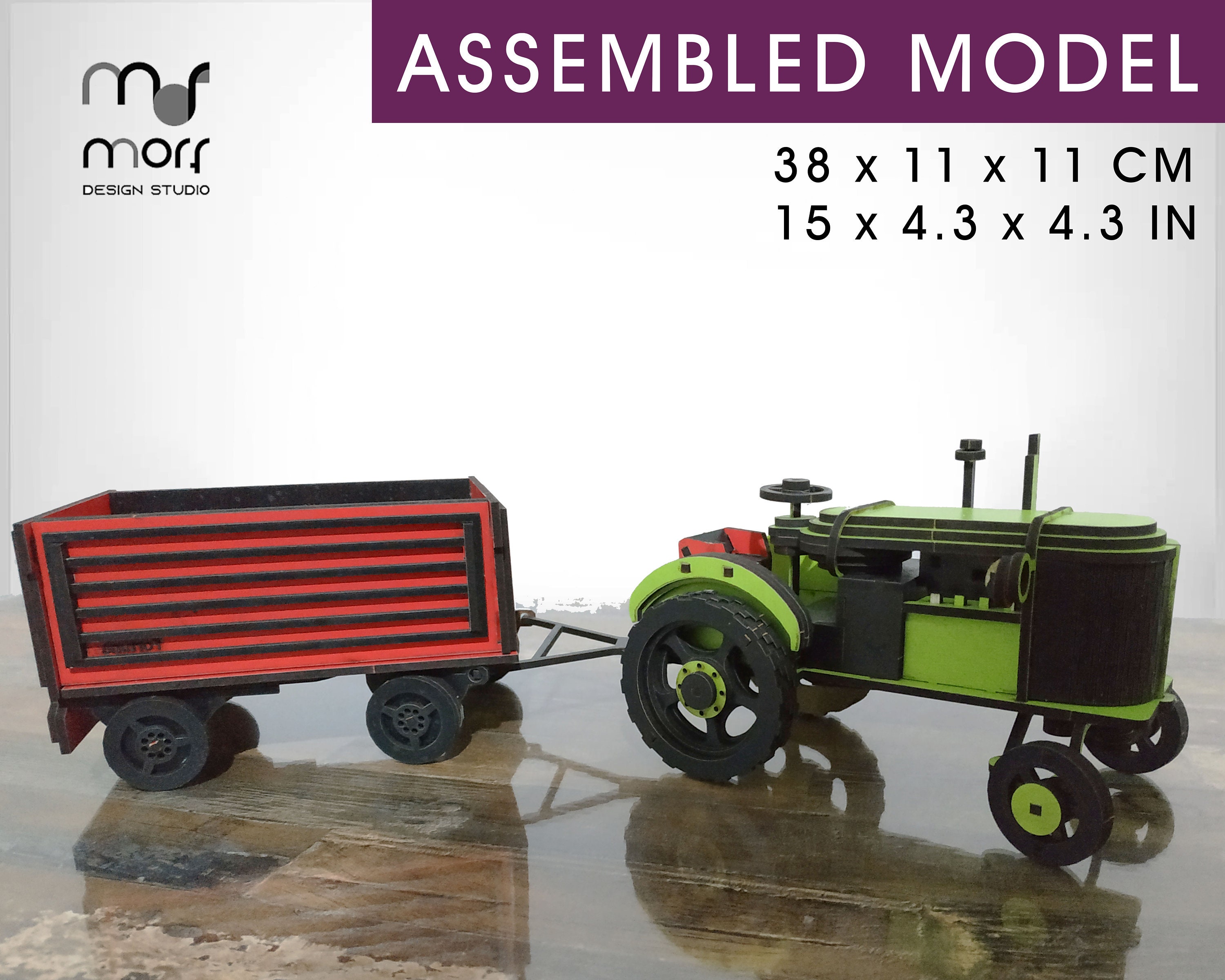 Vintage Farm Vehicle, Laser Cut Digital File, Classic Tractor Model ...