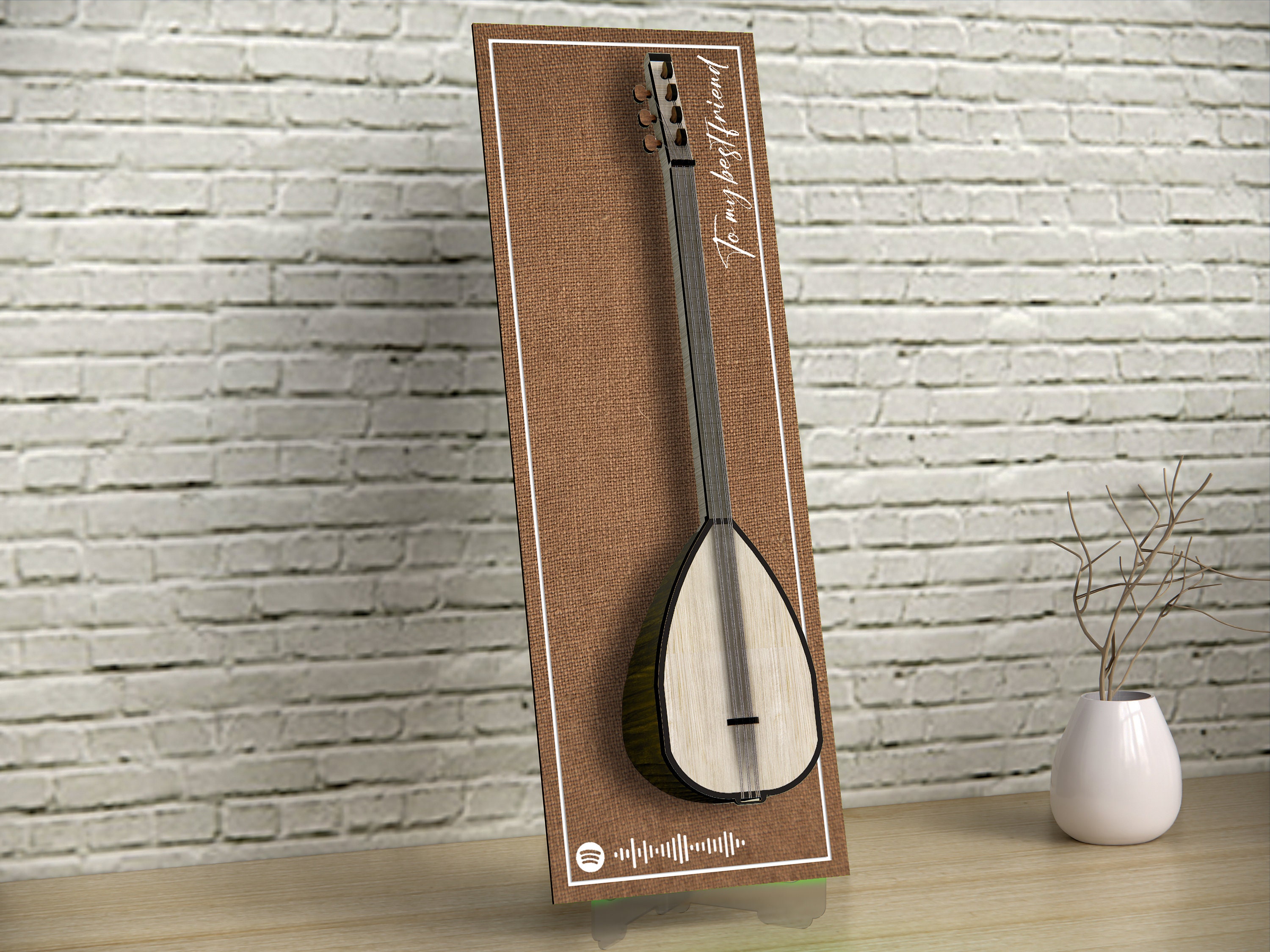 Small Baglama Instrument, Baglama Laser Cut, Baglama Digital File ...