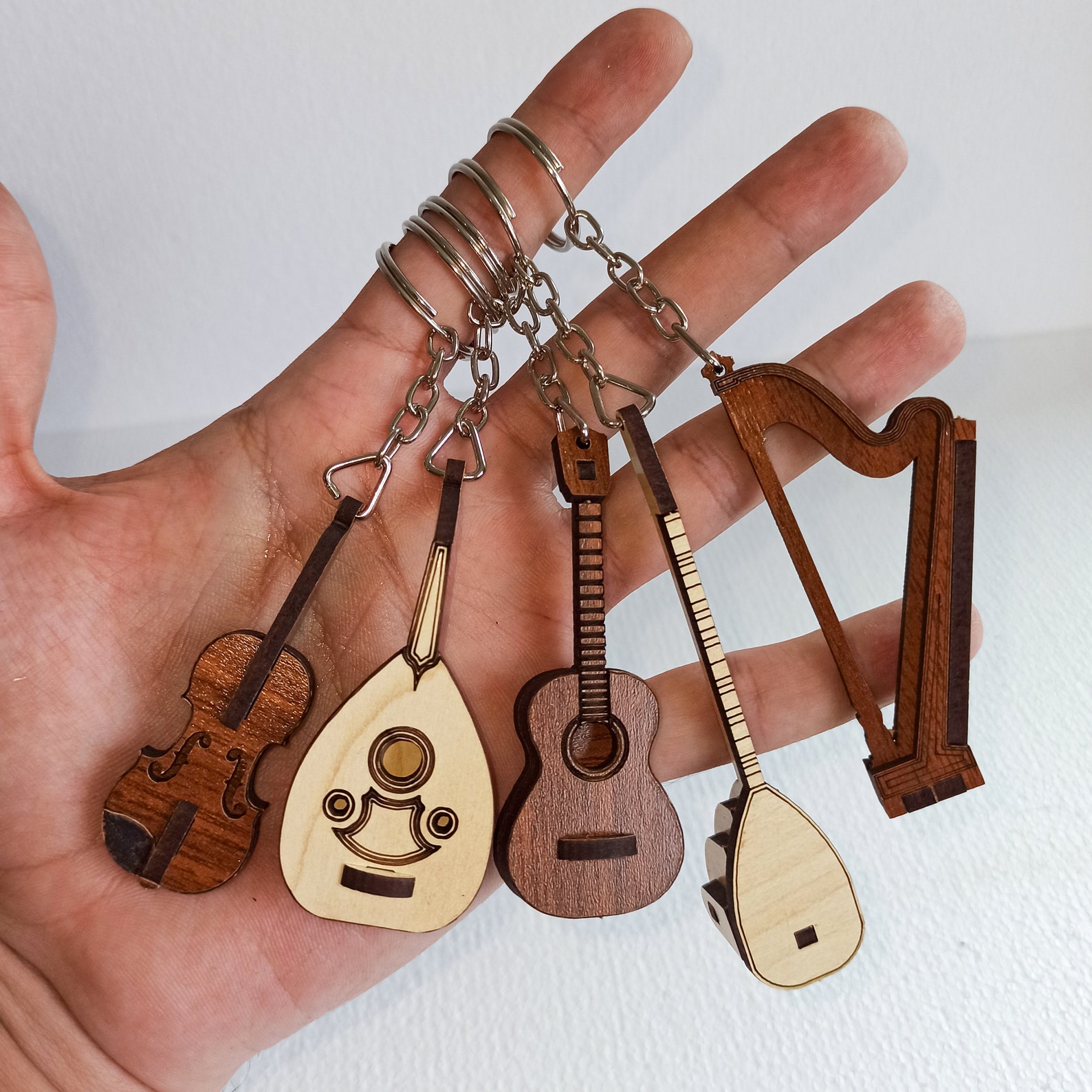 Small Instruments Set Keychain, Miniature Digital File, Set of ...