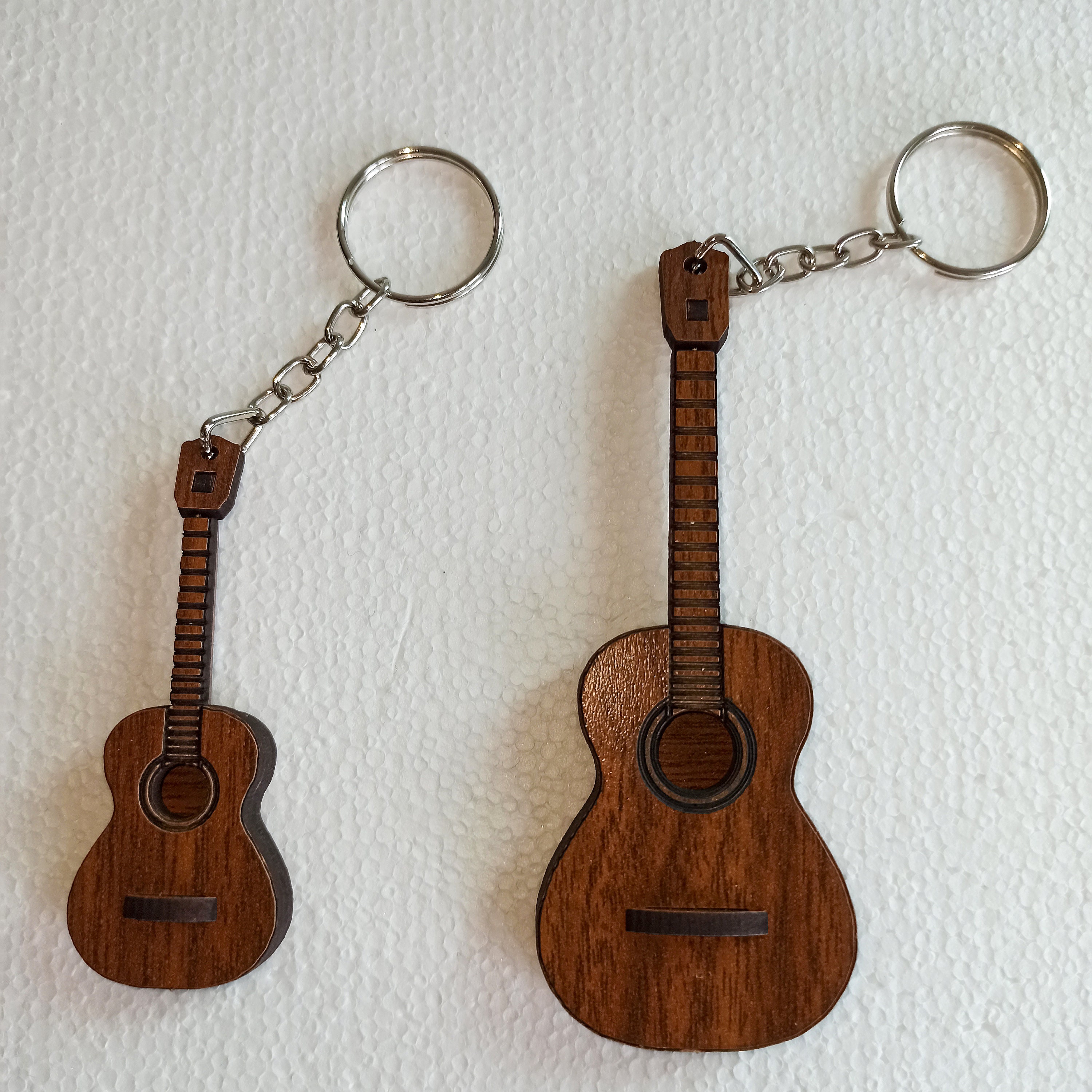 Guitar Keychain Digital File, Small Guitar Ornament, Wooden Ornament ...