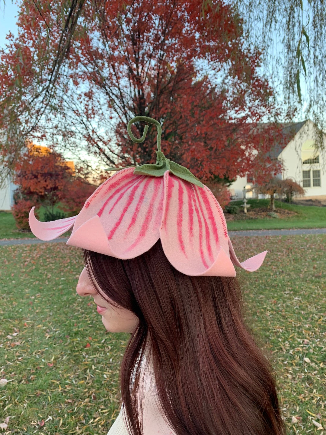 Flower Hat Light Pink Fairycore Fairy Costume Renaissance Faire - Etsy