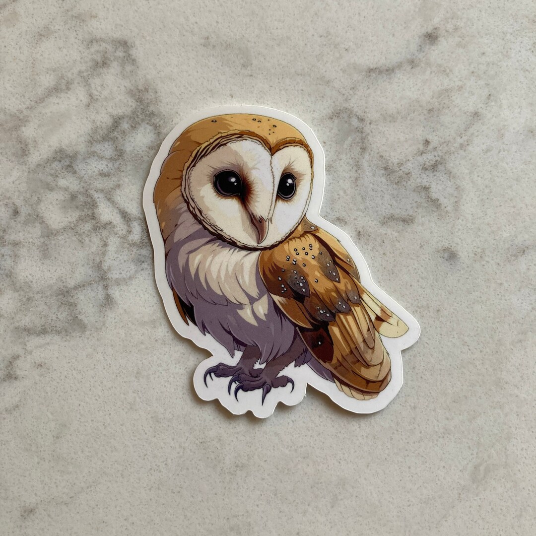 Barn Owl Sticker: Chibi Anime Style - Etsy