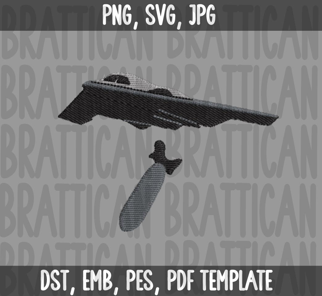 Modern Jet Silhouette, B-2 Stealth Bomber; Embroidery, Svg, Png, Dst - Etsy