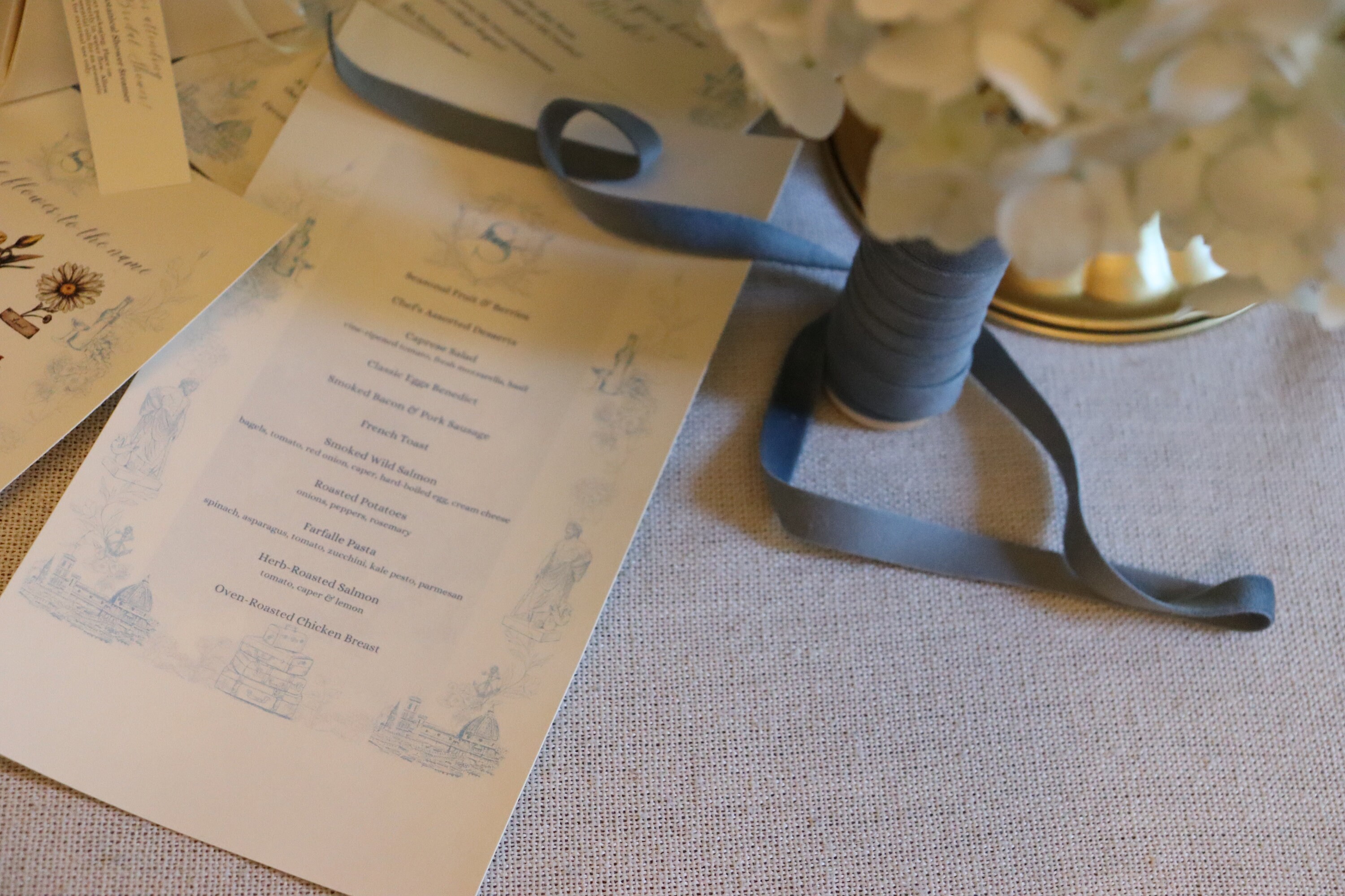 Editable Menu Toile De Jouy, Luxury Wedding, Digital Template Printable ...