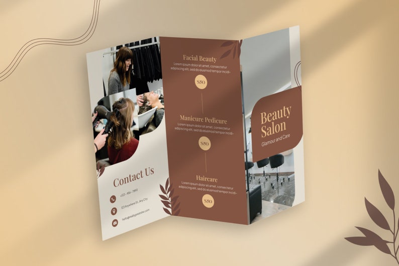 Spa & Self Care Brochures Relaxation and Revival Pamphlets for Wellness ...