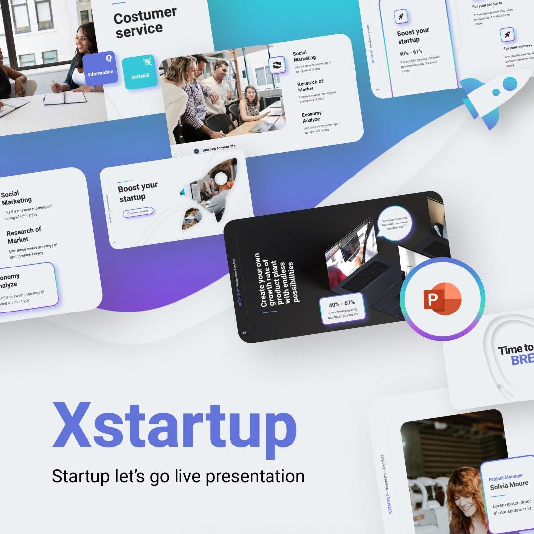 Startup Pitch Deck Powerpoint Template | Modern Creative Business ...
