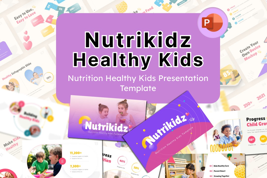 Healthy Habits Begin Here: Nutrikidz Kids Powerpoint Template - Etsy
