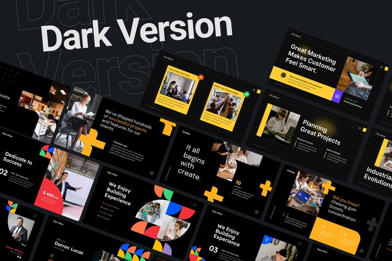 Creative Modern Powerpoint Template: Sleek Business Slides - Etsy