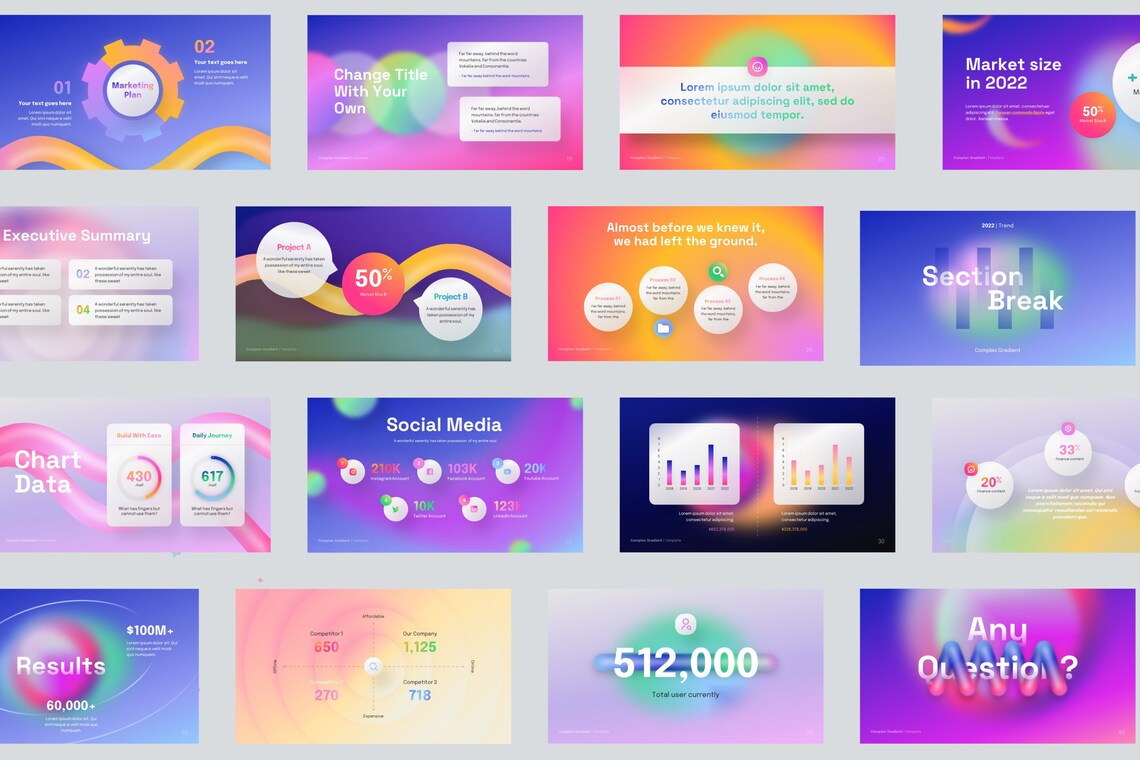 Dynamic Gradient Powerpoint Template, Visual Excellence for Modern ...