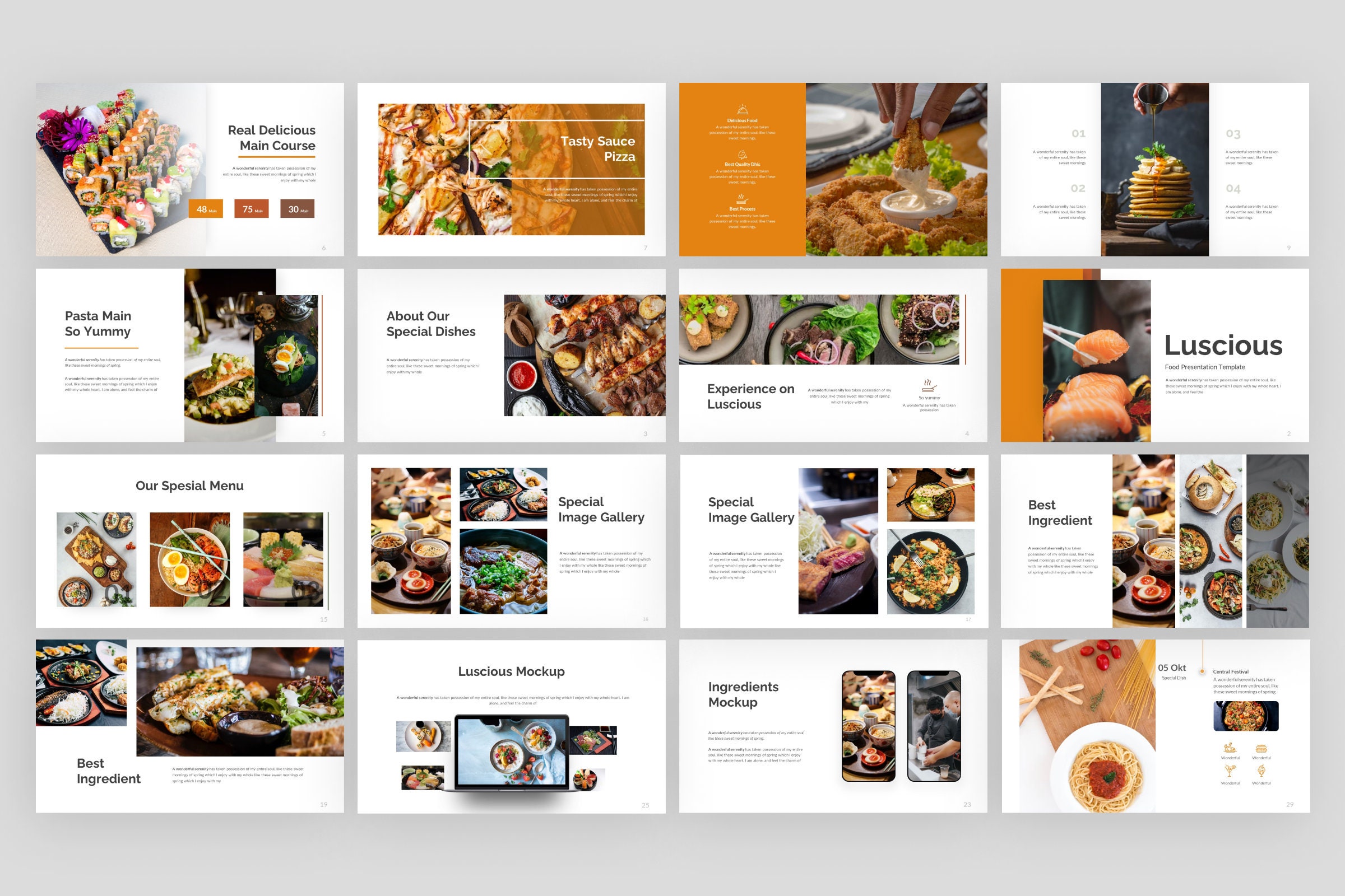Professional Food Menu Bundle Template Powerpoint for Business - Etsy