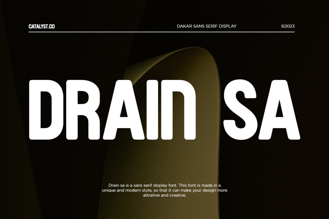 DRAIN SA Industrial Typeface for Bold Designs Modern Font, Professional ...