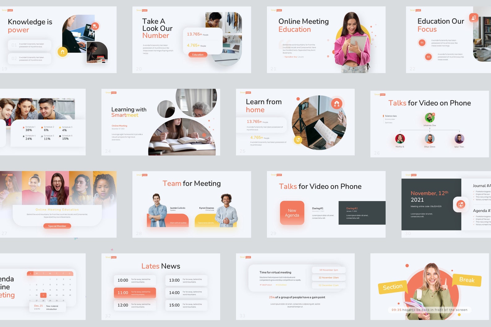 Smartmeet: Elevate Online Meetings With Education Point Powerpoint Template - Etsy