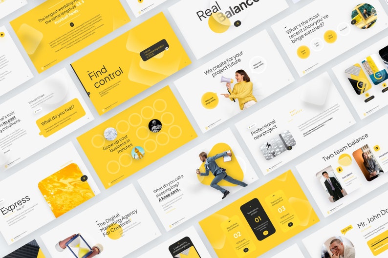 Real Balance Powerpoint Template for Presentations - Harmonize Your ...