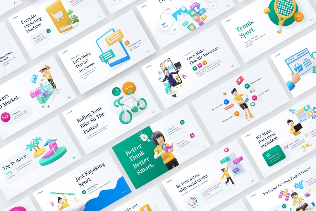 3D Powerpoint Template Magical Blend - Enchanting Presentation Slides ...