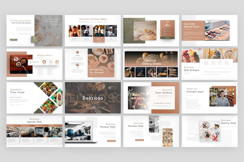 Editable Food Menu Powerpoint Template: Restaurant & Cafe Presentation ...