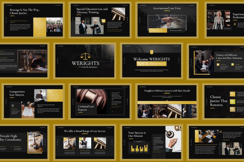 Werights Law Powerpoint Template for Professional Legal Presentations ...