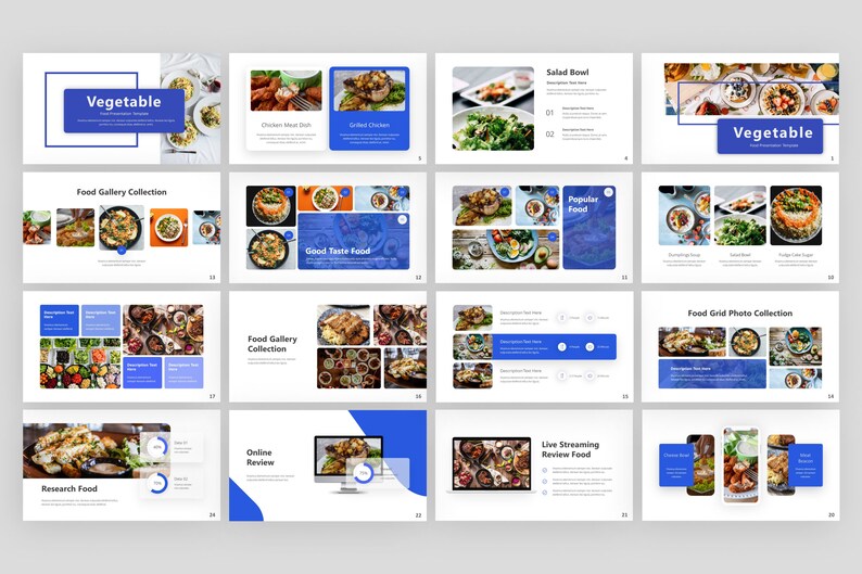 Professional Food Menu Bundle Template Powerpoint for Business - Etsy