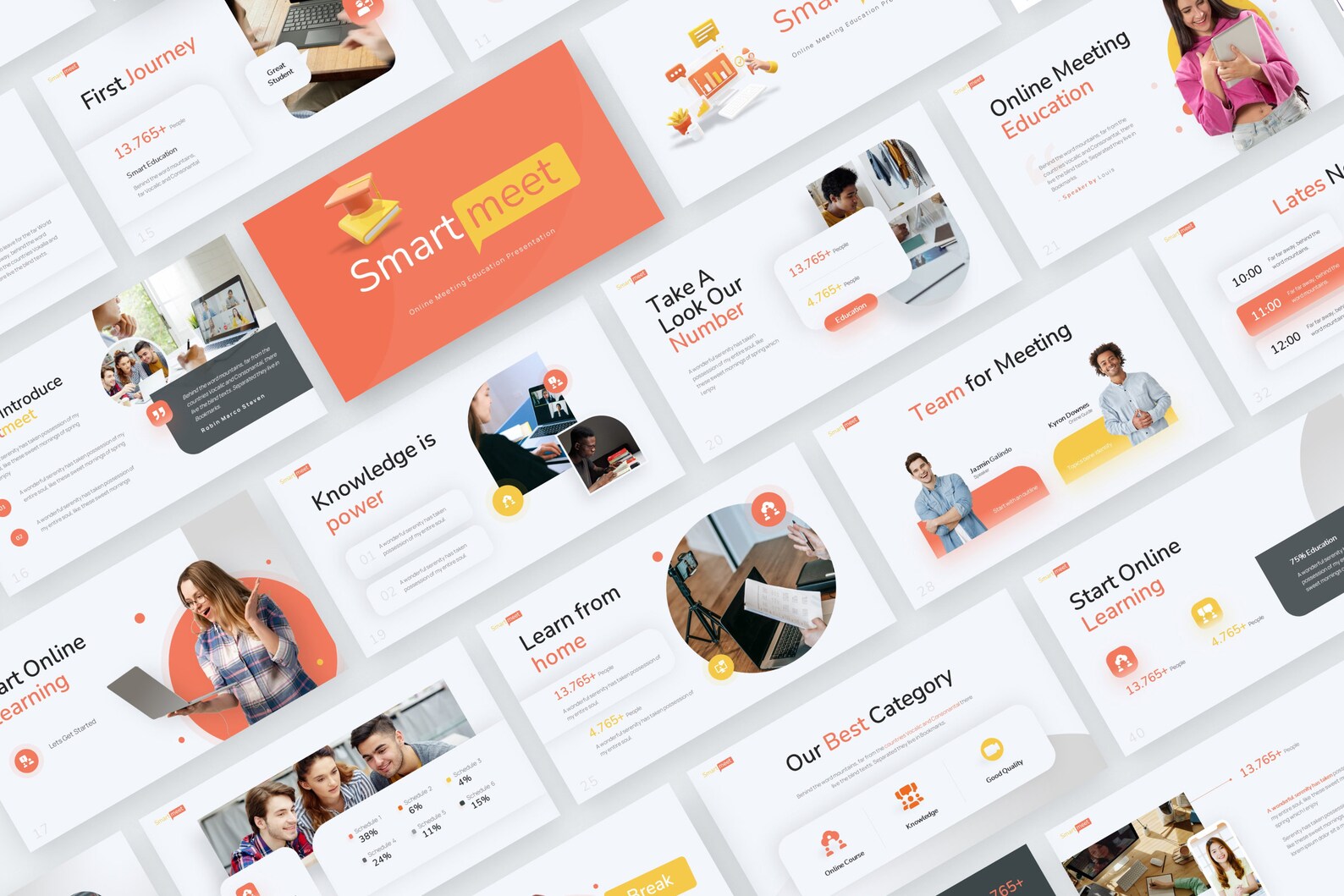 Smartmeet: Elevate Online Meetings With Education Point Powerpoint Template - Etsy
