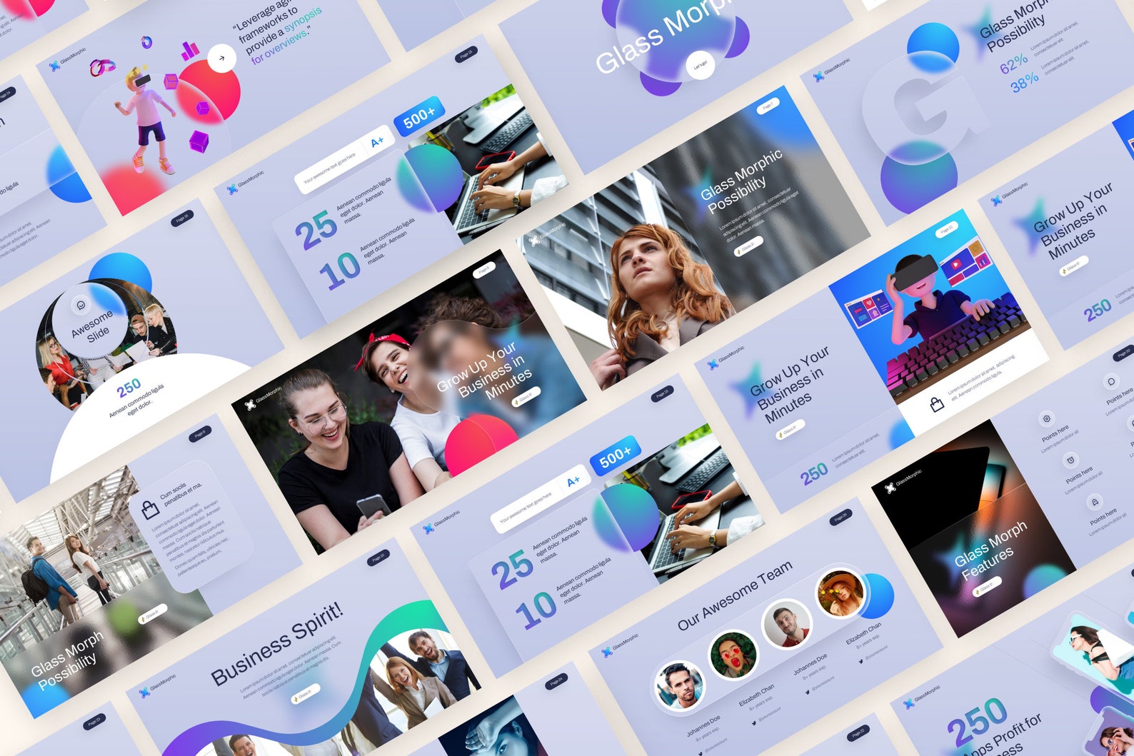 Morph Powerpoint Template | Modern Glass Morph Transition Slides for ...