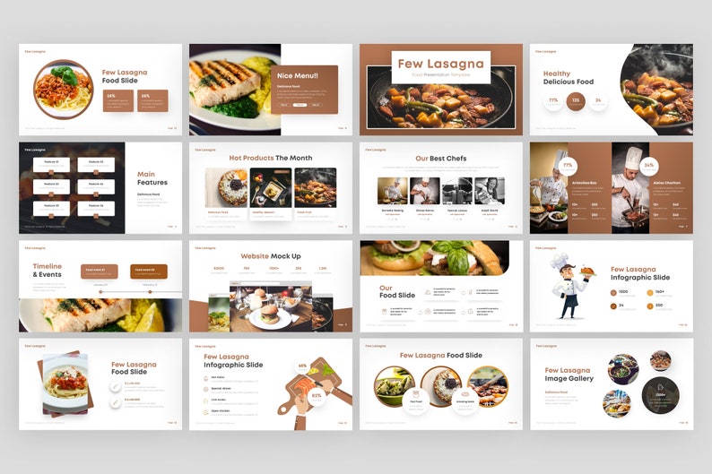 Editable Food Menu Powerpoint Template: Restaurant & Cafe Presentation ...