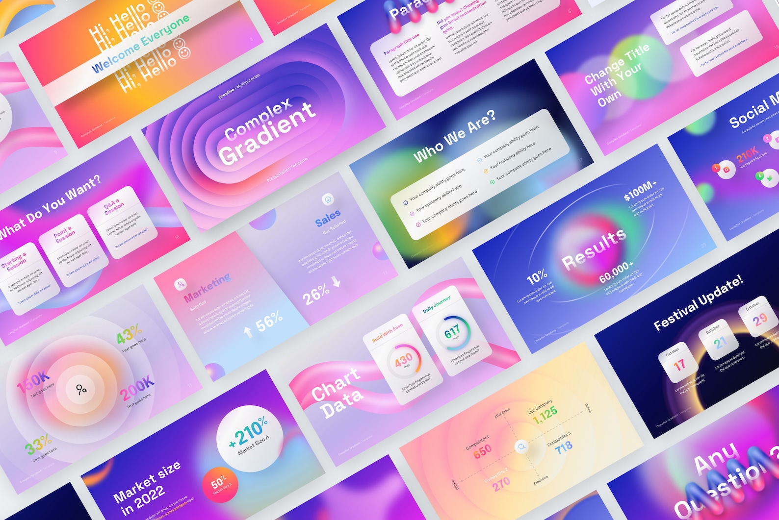 Dynamic Gradient Powerpoint Template, Visual Excellence for Modern ...