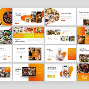 Professional Food Menu Bundle Template Powerpoint for Business - Etsy