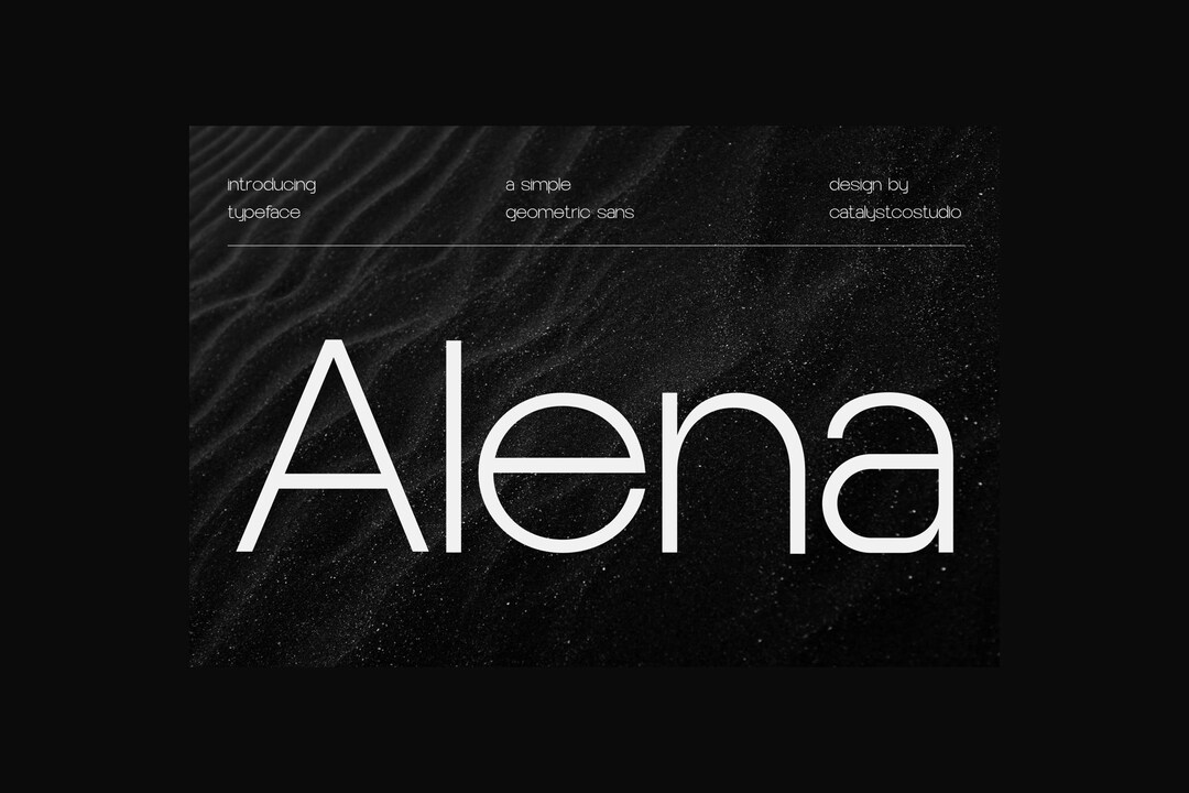 Alena - Simple Geometric Typeface | Modern Serif Font for Branding ...