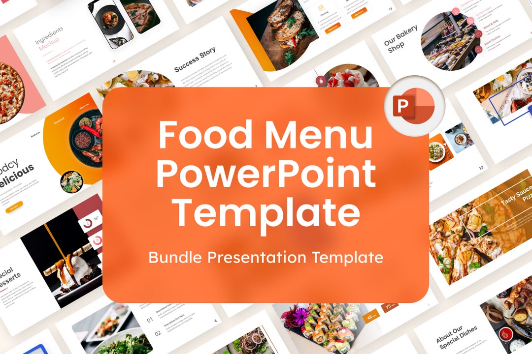 Professional Food Menu Bundle Template Powerpoint for Business - Etsy