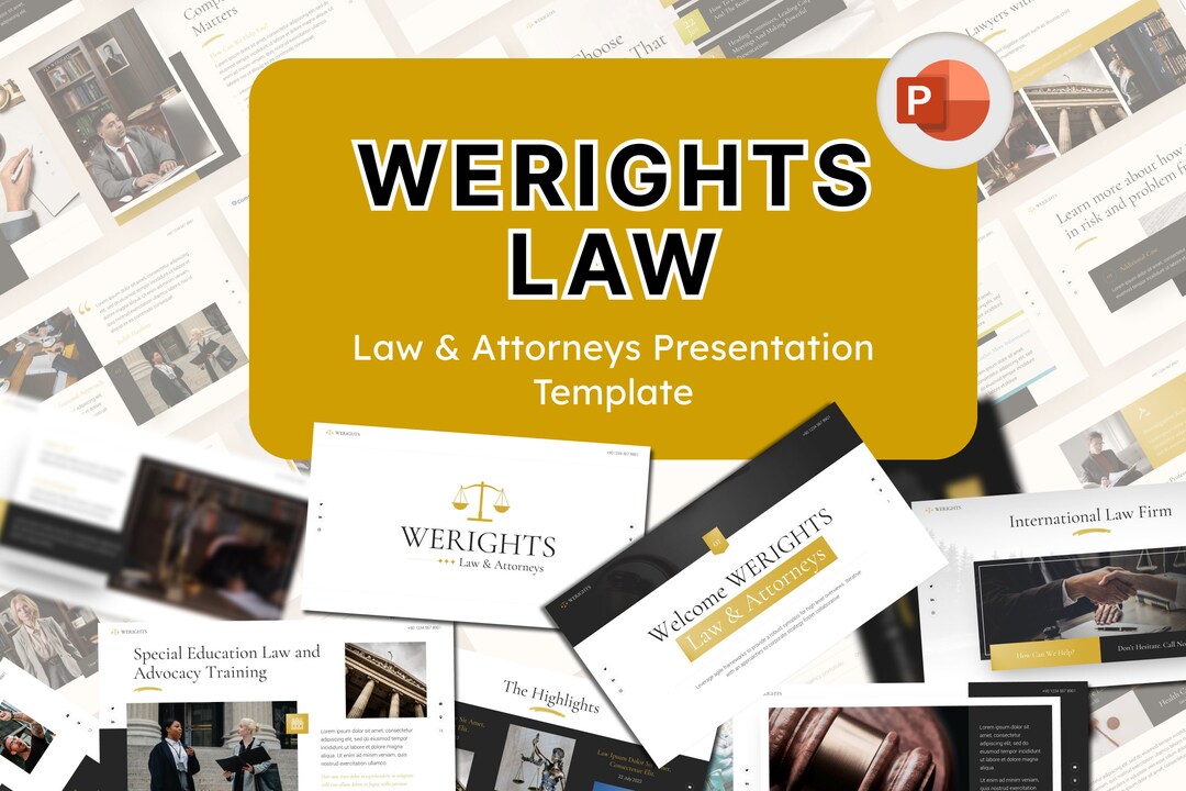 Werights Law Powerpoint Template for Professional Legal Presentations - Etsy
