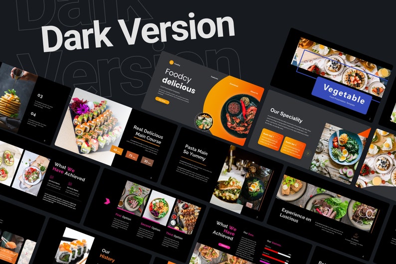 Professional Food Menu Bundle Template Powerpoint for Business - Etsy