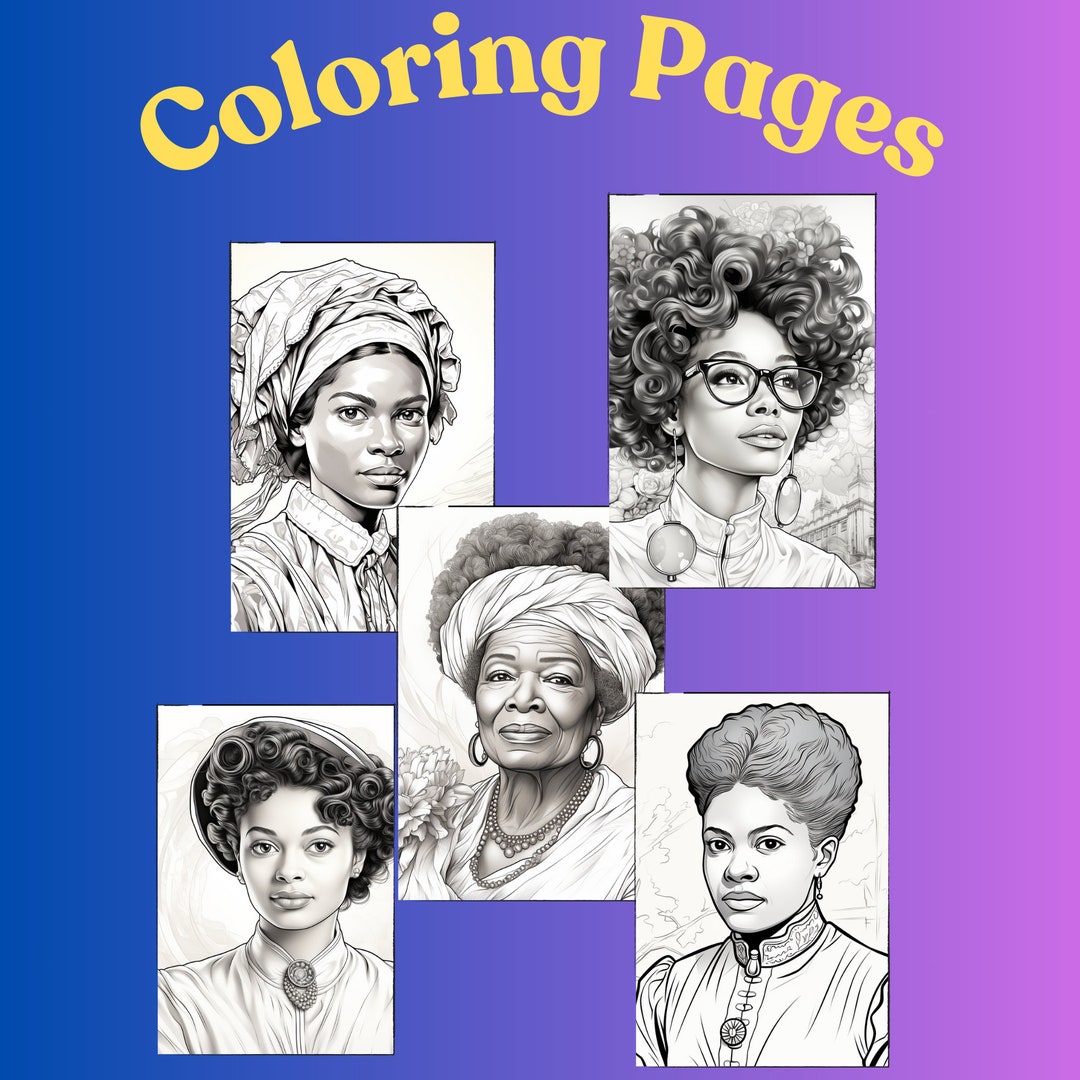 Digital Coloring and Activity Pages, Black Women of History Coloring ...