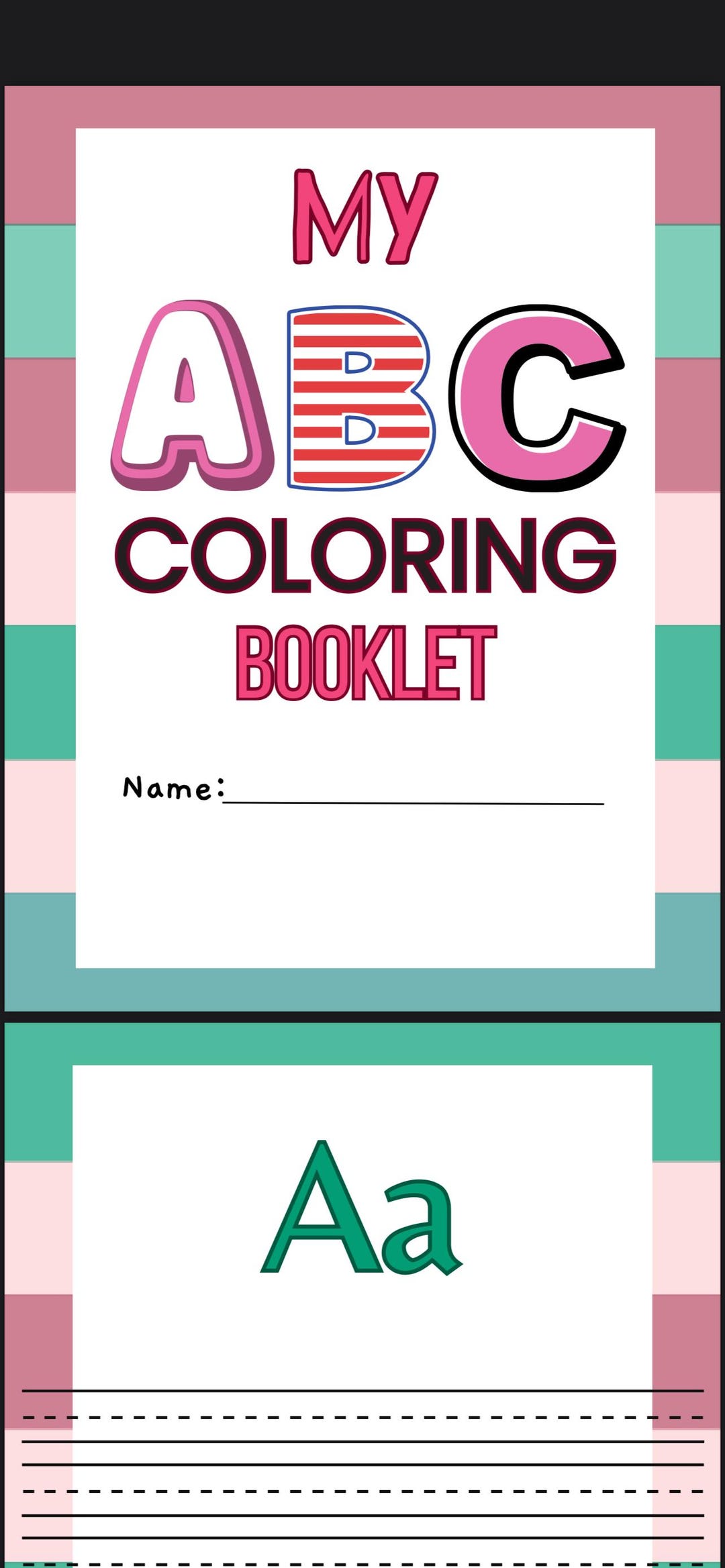 ABC Coloring Book - Etsy
